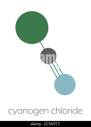 Cyanogen chloride toxic gas molecule. Skeletal formula Stock Photo - Alamy