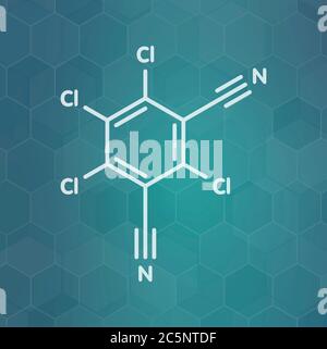 Chlorothalonil pesticide molecule, illustration Stock Photo - Alamy