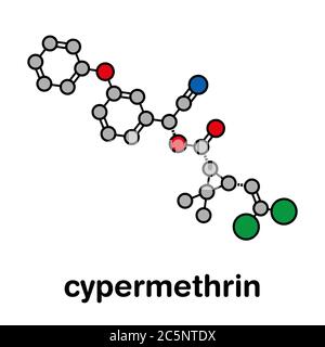 Cypermethrin insecticide molecule Stock Photo - Alamy