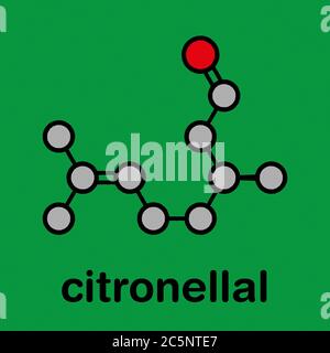 Citronellal citronella oil molecule. Used in insect repellents ...