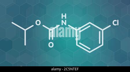 Chlorpropham herbicide molecule. Skeletal formula Stock Photo - Alamy