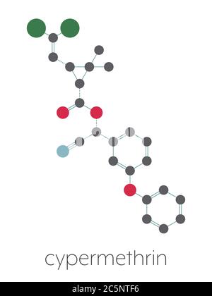 Cypermethrin insecticide molecule Stock Photo - Alamy