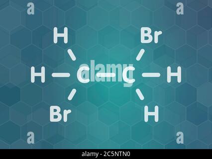 Ethylene dibromide (EDB, 1,2-dibromoethane) fumigant molecule Stock ...
