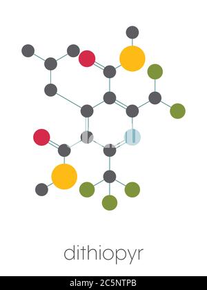 Dithiopyr preemergent herbicide molecule. Skeletal formula Stock Photo ...