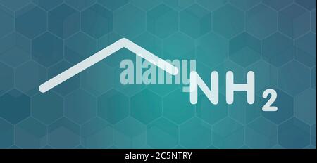 Ethylamine organic base molecule. Skeletal formula Stock Photo - Alamy