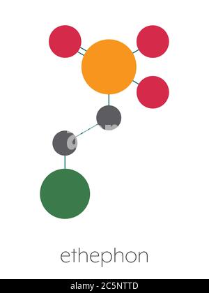 Ethephon plant growth regulator molecule. Skeletal formula Stock Photo ...
