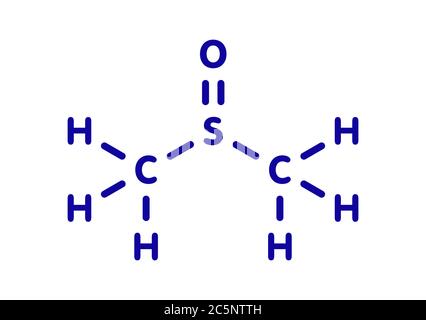 Dimethyl sulfoxide (DMSO solvent molecule). Stylized skeletal formula ...