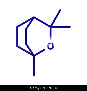 Eucalyptol eucalyptus oil molecule. Skeletal formula Stock Photo - Alamy