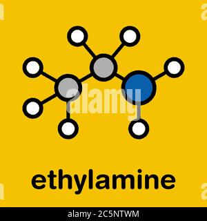 Ethylamine organic base molecule. Skeletal formula Stock Photo - Alamy
