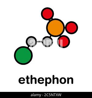 Ethephon plant growth regulator molecule. Skeletal formula Stock Photo ...