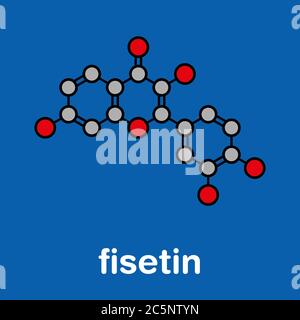 Fisetin plant polyphenol molecule, illustration Stock Photo - Alamy