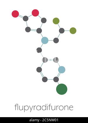 Flupyradifurone neonicotinoid insecticide molecule. Skeletal formula ...