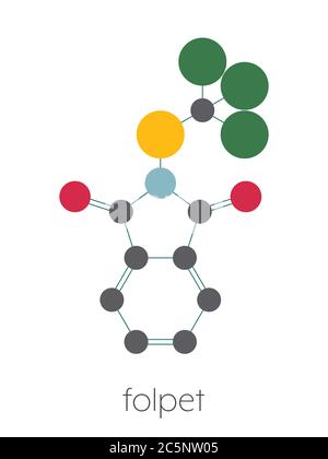 Folpet fungicide molecule. Skeletal formula Stock Photo - Alamy