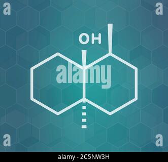 Geosmin earthy flavour molecule. Responsible for the typical taste of ...