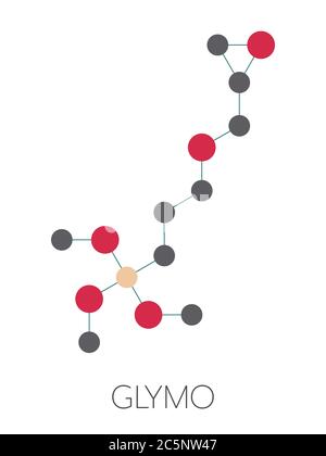 GLYMO or GPTMS organosilane molecule. Skeletal formula Stock Photo - Alamy