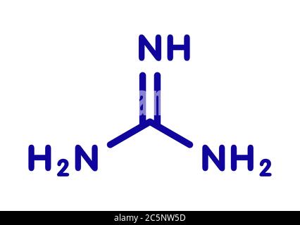 Guanidine molecule. Skeletal formula Stock Photo - Alamy