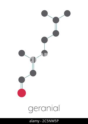 Geranial lemon fragrance molecule. Skeletal formula Stock Photo - Alamy