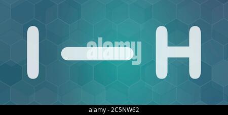 Hydrogen iodide (HI) molecule. Skeletal formula Stock Photo - Alamy