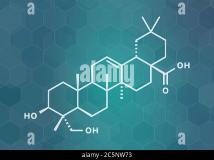 Hederagenin common ivy molecule. Skeletal formula Stock Photo - Alamy