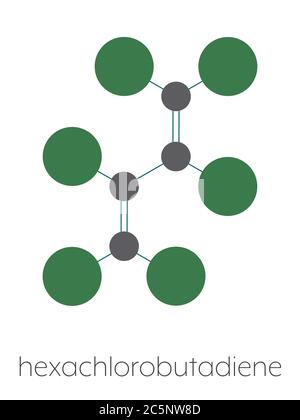 Hexachlorobutadiene (HBCD) solvent molecule. Also used as algicide and ...