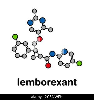 Lemborexant insomnia drug molecule. Skeletal formula Stock Photo - Alamy