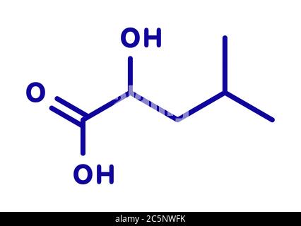 Leucic acid or HICA molecule. Skeletal formula Stock Photo - Alamy