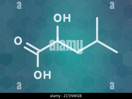 Leucic acid or HICA molecule. Skeletal formula Stock Photo - Alamy