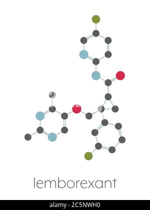 Lemborexant insomnia drug molecule. Skeletal formula Stock Photo - Alamy