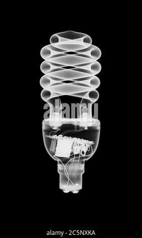 Energy efficient light bulb, X-ray Stock Photo - Alamy