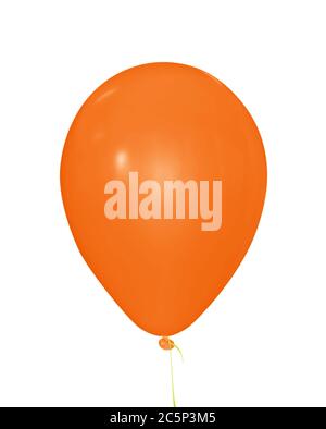 Orange balloon isolated on white background. Flying balloon Stock Photo ...