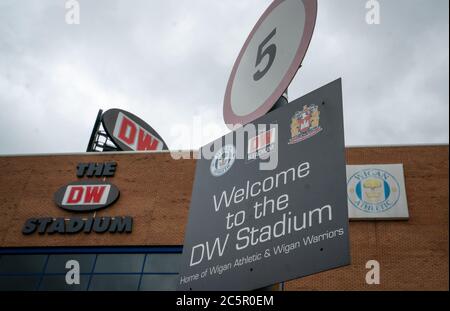The DW stadium at Robin Park Wigan. DW Stadium, home of Wigan Athletic ...