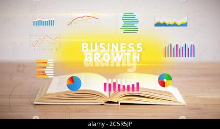 open book with business inscription Stock Photo - Alamy