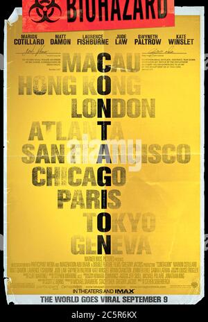 Contagion (2011) directed by Steven Soderbergh and starring Matt Damon ...