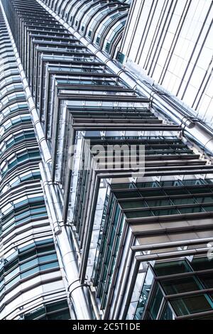 Abstract skyscraper background, The Petronas Towers, Kuala Lumpur Stock ...