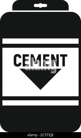 Cement sack icon. Simple illustration of cement sack vector icon for ...