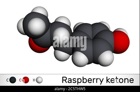Raspberry ketone, chemical formula and structure. Natural phenolic ...