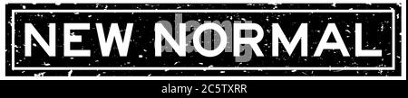 new normal stamp. new normal square grunge blue sign Stock Vector Image ...