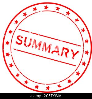 summary red round stamp Stock Vector Image & Art - Alamy