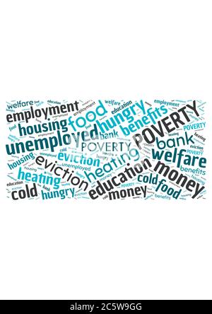 Poverty word cloud concept. Vector illustration Stock Vector Image ...
