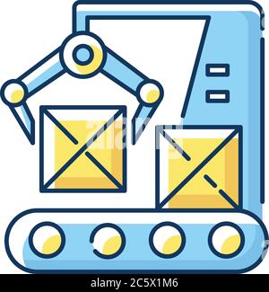 Production line RGB color icon Stock Vector Image & Art - Alamy