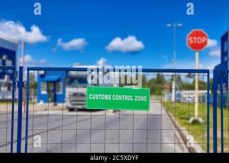 customs bonded area sign Stock Photo - Alamy