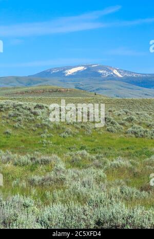 vast sagebrush flats and foothills below mount edith in the big belt ...