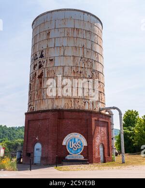 Homestead, Pennsylvania, USA at the historic steel mill smoke stacks at ...