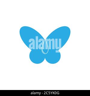 butterfly drop water symbol logo vector Stock Vector Image & Art - Alamy