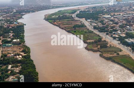 Aerial view of Khartoum, Sudan Stock Photo - Alamy