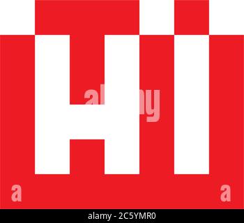 simple HI hexagon initials logo monogram with minimalist business card ...