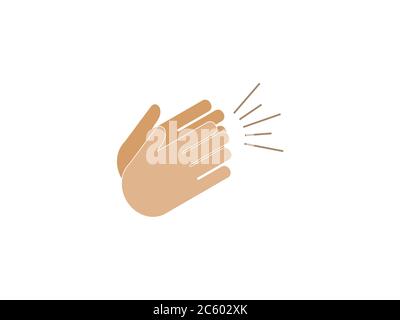 Flat Design Clapping Hand Applause banners template. Vector Illustration EPS10 Stock Vector ...