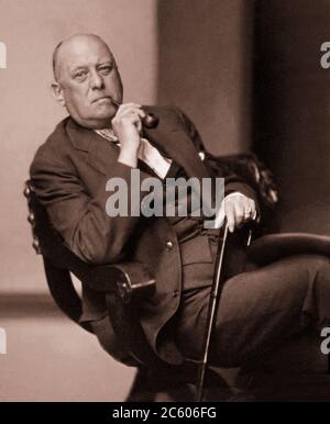 Aleister Crowley. Portrait of the English occultist, magician and ...