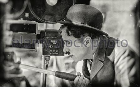American actor and director Charlie Chaplin. Paris, 1954 Stock Photo ...