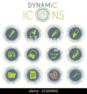 Office dynamic icons Stock Vector Image & Art - Alamy